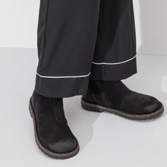 Birkenstock | Shoes | Birkenstock Melrose Black Suede Leather Ankle ...